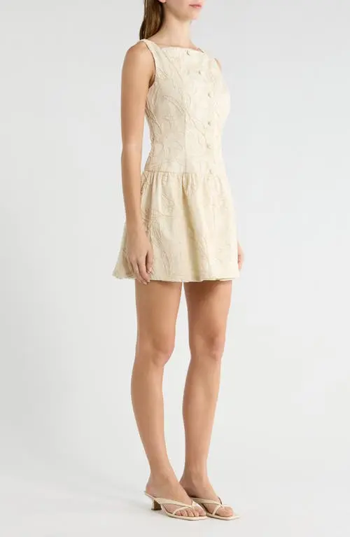 Moon River Floral Embroidery Cotton Dress