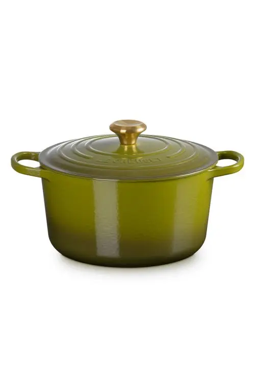 LE CREUSET Signature 6.5-quart Round Enamel Cast Iron Dutch Oven - Olive