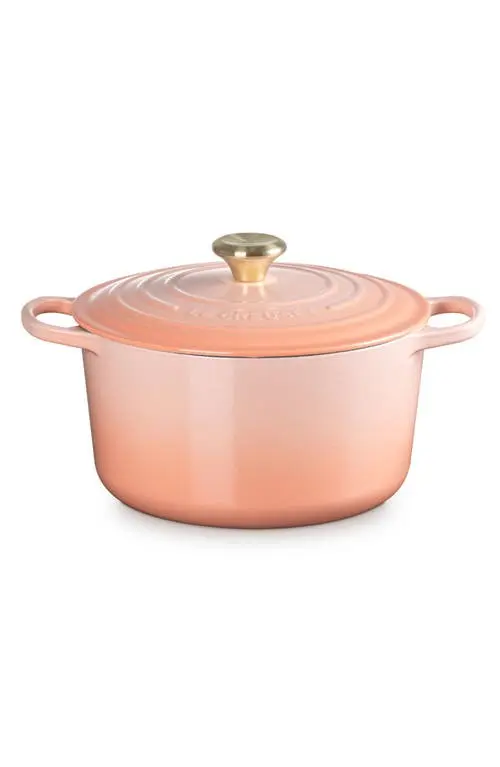 LE CREUSET Signature 6.5-quart Round Enamel Cast Iron Dutch Oven - Peche