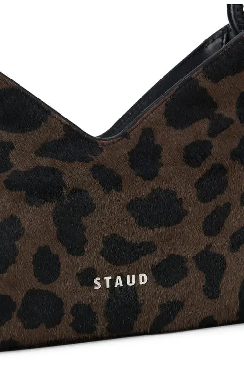 Staud Valerie Calf Hair Shoulder Bag - Leopard