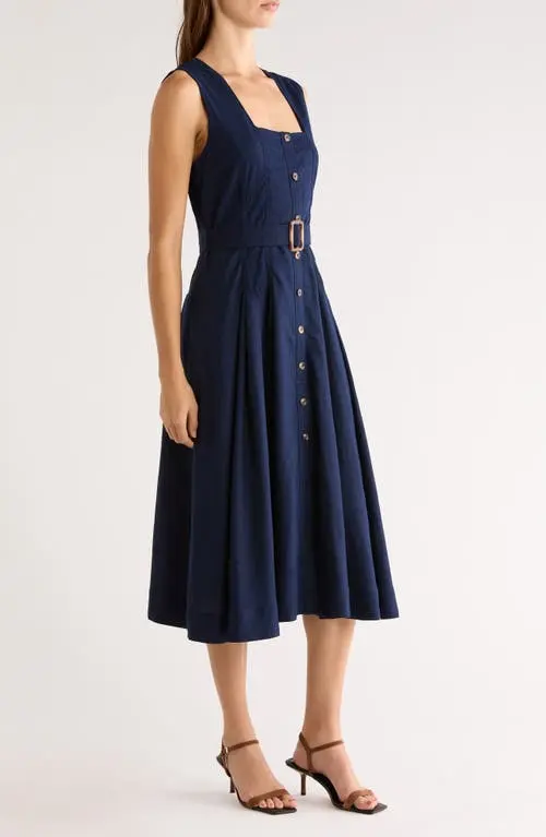 CECE DUPRAZ Belted Midi Dress