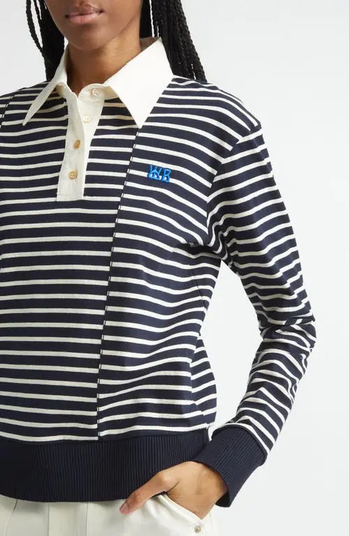 WALES BONNER Reflect Offset Stripe Polo