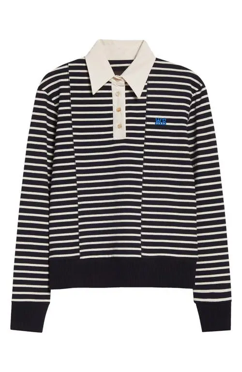 WALES BONNER Reflect Offset Stripe Polo