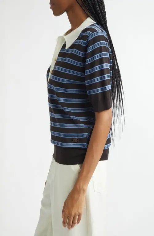 WALES BONNER Stripe Polo Sweater
