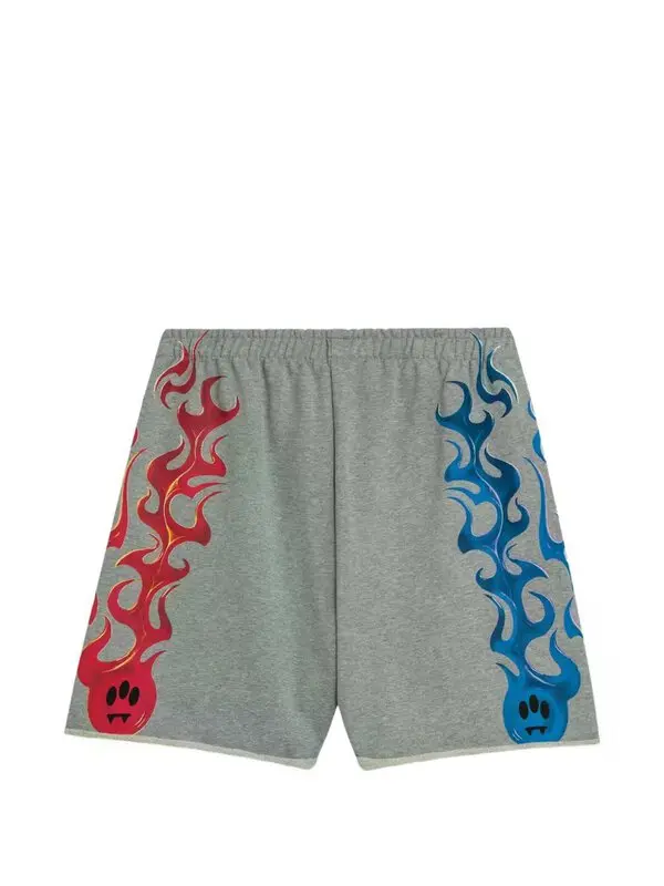BARROW Flame-print Shorts