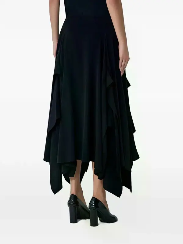 Yohji Yamamoto Panelled Flared Midi Skirt