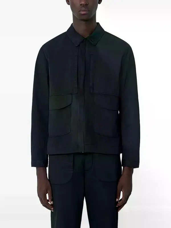 MOOS STUDIO Gabardine Pocketed Shirt Jacket