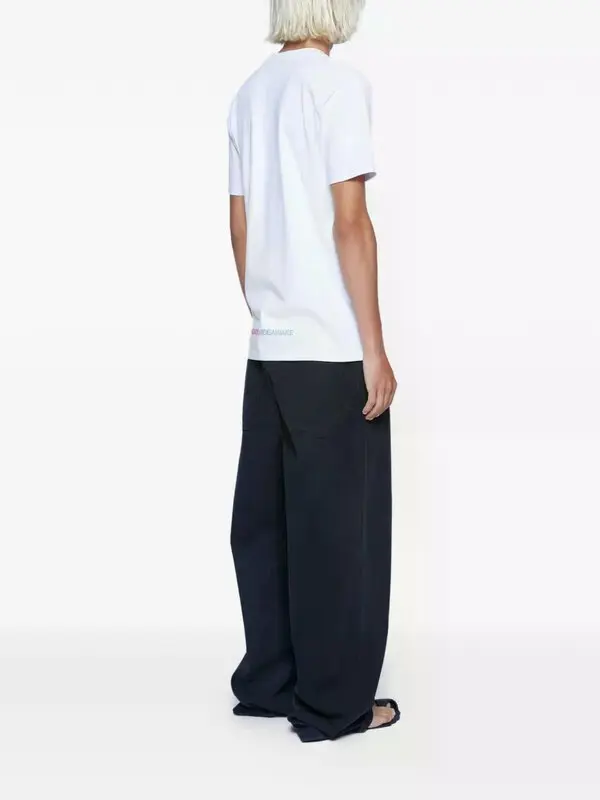 MECHATOK X LN-CC Text-print Crew-neck T-shirt