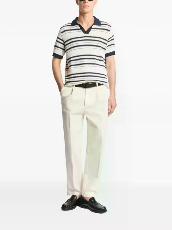 FAY Striped-pattern Short-sleeves Polo Shirt