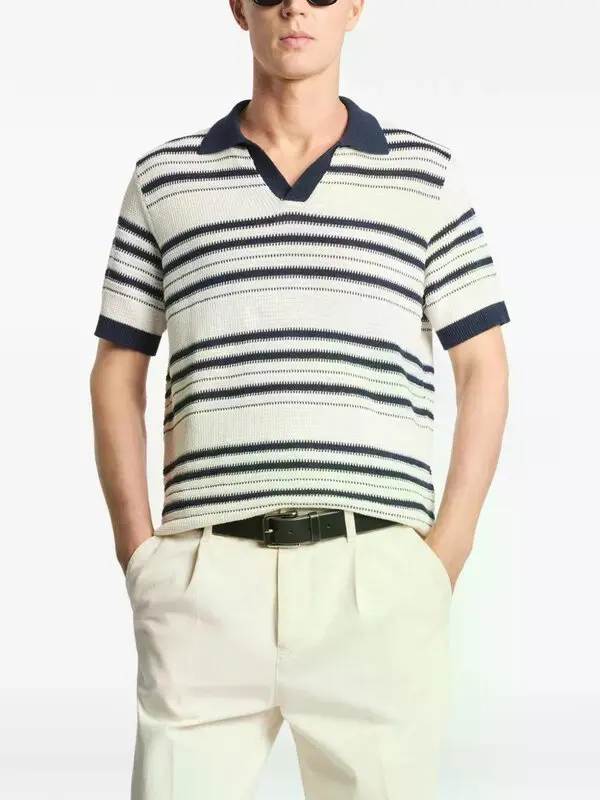 FAY Striped-pattern Short-sleeves Polo Shirt