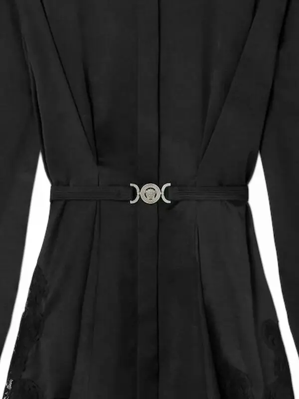 Versace Lace-trim Belted Dress