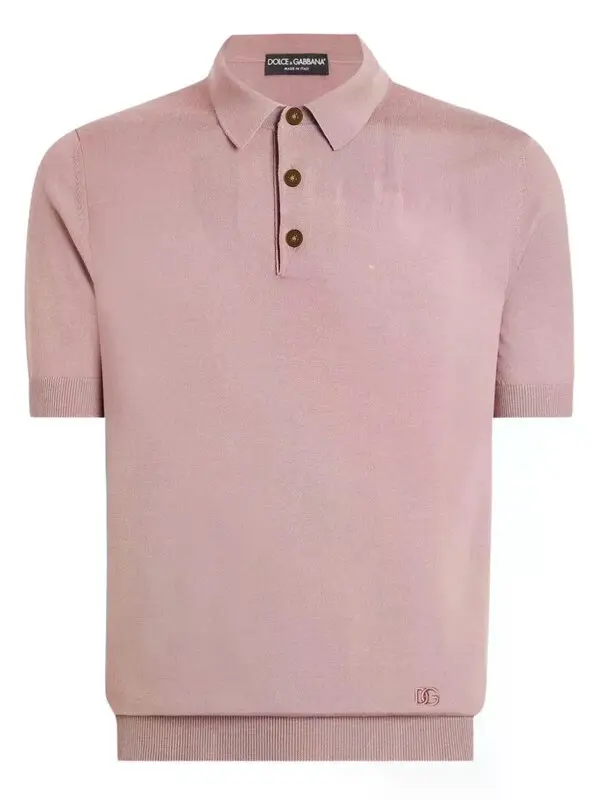 Dolce & Gabbana Button-fastening Short-sleeve Polo Shirt - Pink