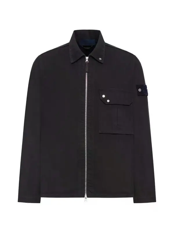 Stone Island Flap-pocket Zip-up Shirt