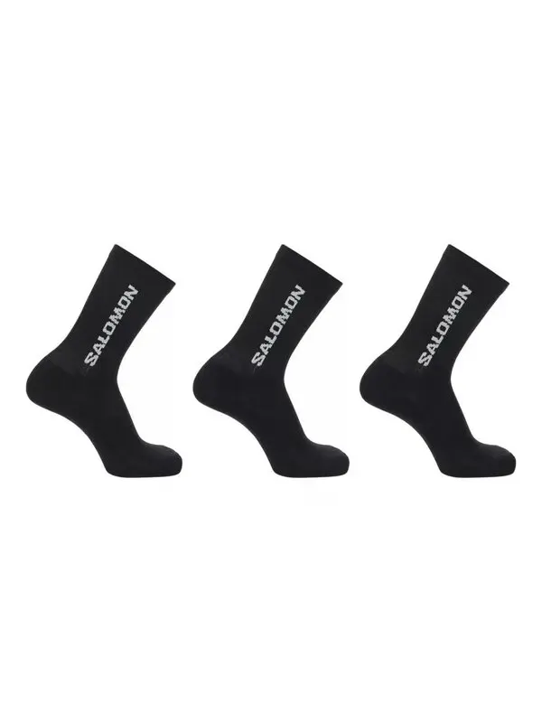 SALOMON Logo-intarsia Socks - Black
