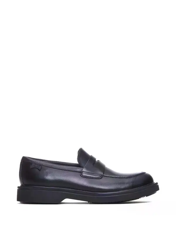 Camper Norman Round-toe Leather Loafers - Black