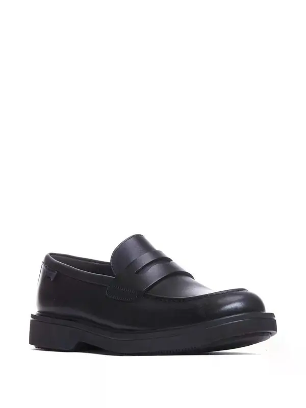 Camper Norman Round-toe Leather Loafers - Black