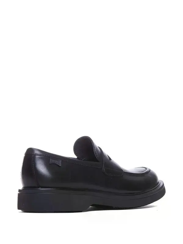 Camper Norman Round-toe Leather Loafers - Black