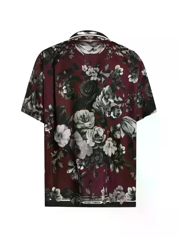 Dolce & Gabbana Peony Ramage-print Hawaii Twill Shirt - Red