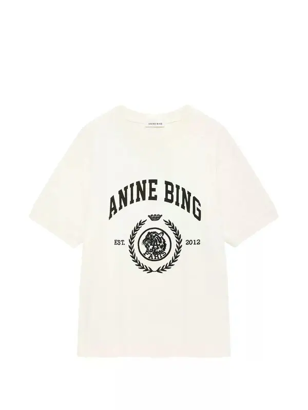 ANINE BING Jaylin Graphic-print T-shirt - Neutrals