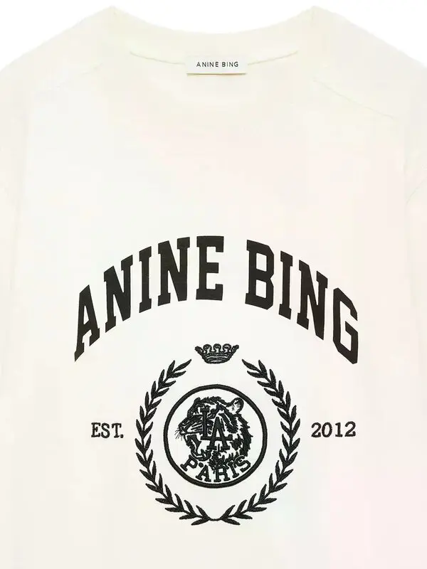 ANINE BING Jaylin Graphic-print T-shirt - Neutrals