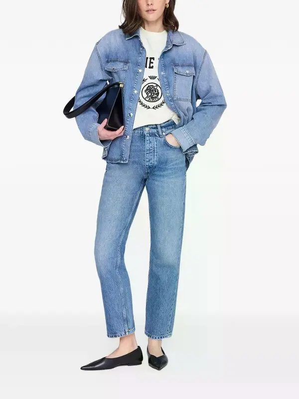 ANINE BING Jaylin Graphic-print T-shirt - Neutrals