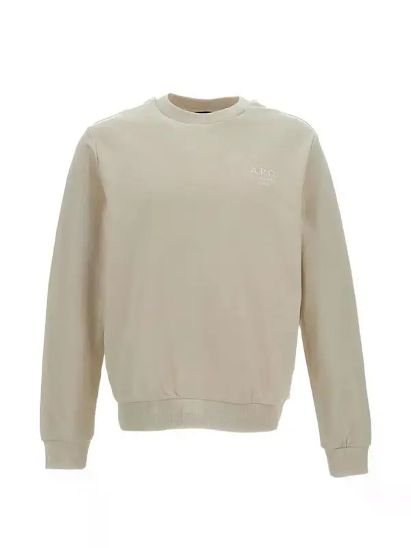 A.p.c. Logo-embroidered Sweatshirt - Neutrals