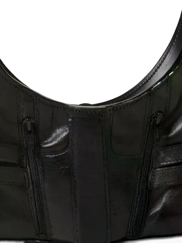 EDEN TAN Buckle-detail Leather Tote Bag