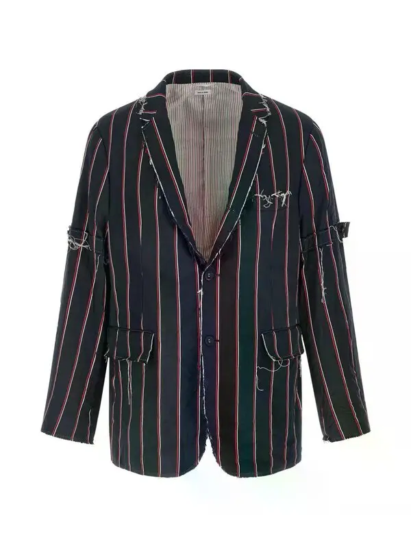 Thom Browne Striped Fringed Blazer