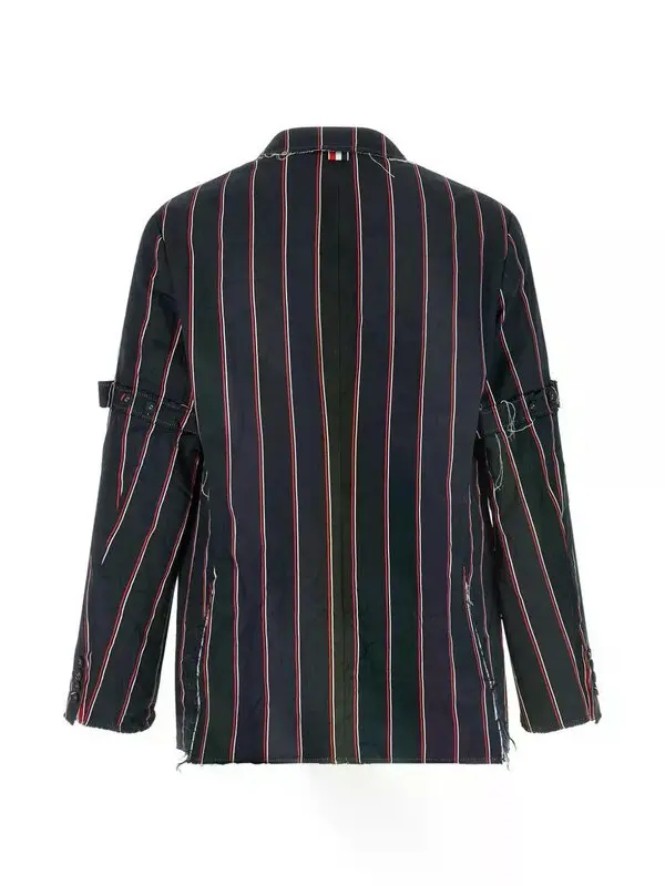 Thom Browne Striped Fringed Blazer