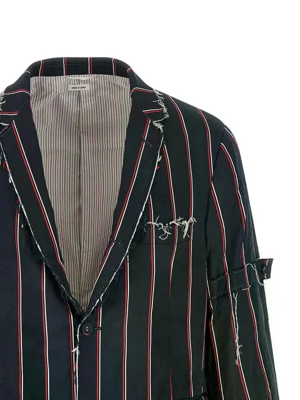 Thom Browne Striped Fringed Blazer