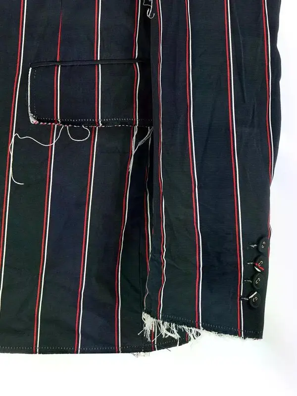 Thom Browne Striped Fringed Blazer