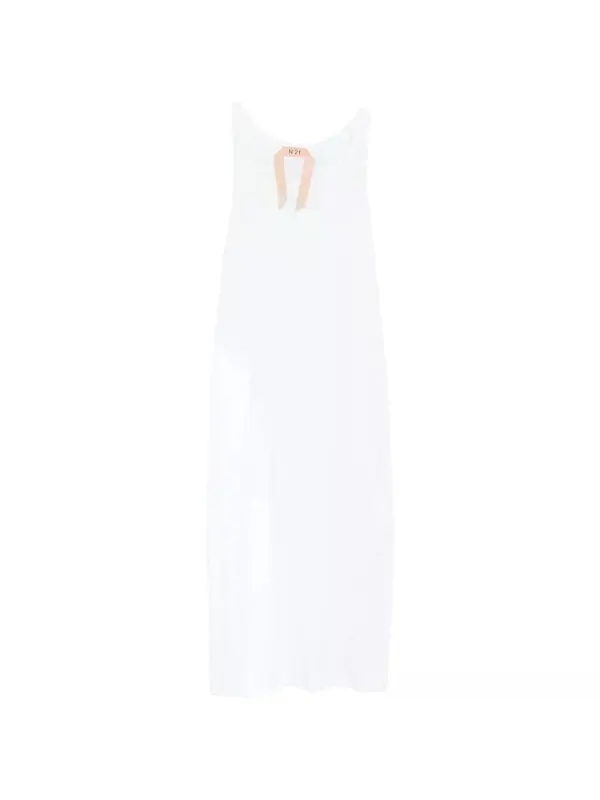 N°21 V-neck Jersey Dress - White