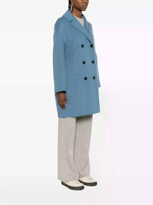 Max Mara Double-breasted Coat - Blue