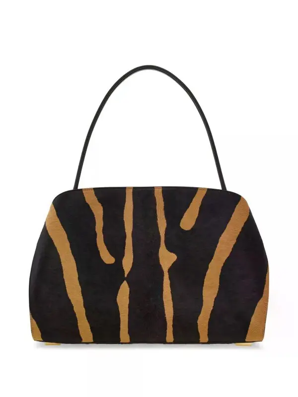 FERRAGAMO Hug Soft Bicolor Shoulder Bag - Black