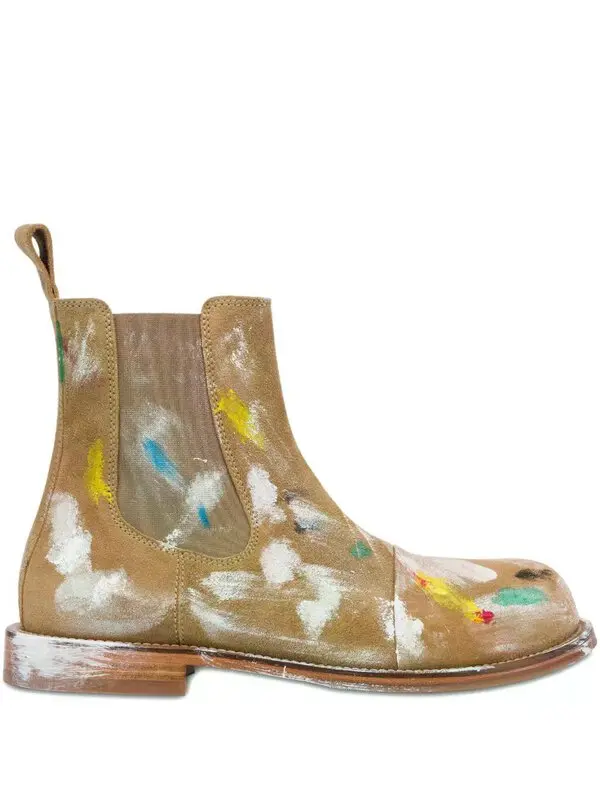 Moschino Pull-tab Painted Chelsea Boots