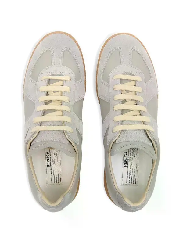 MAISON MARGIELA Replica Suede-panel Sneakers - Grey