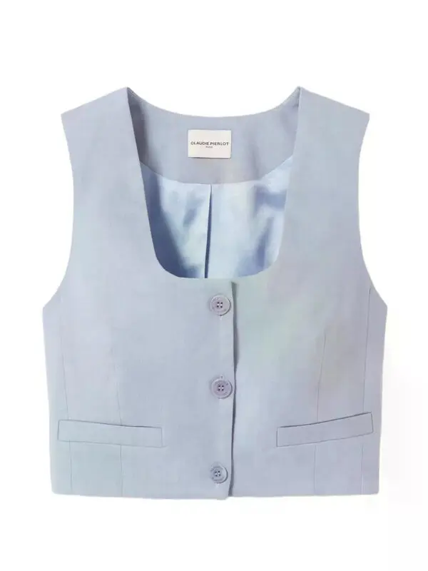 Claudie Pierlot Square Neck Buttoned Waistcoat