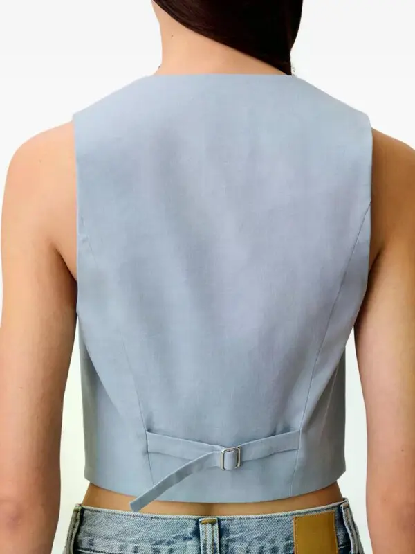 Claudie Pierlot Square Neck Buttoned Waistcoat