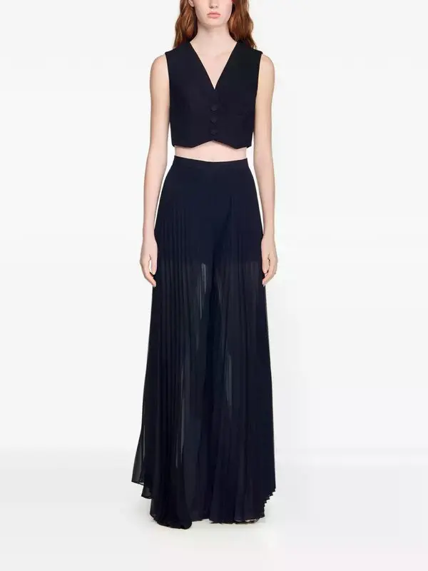 Sandro Pleated Palazzo Pants