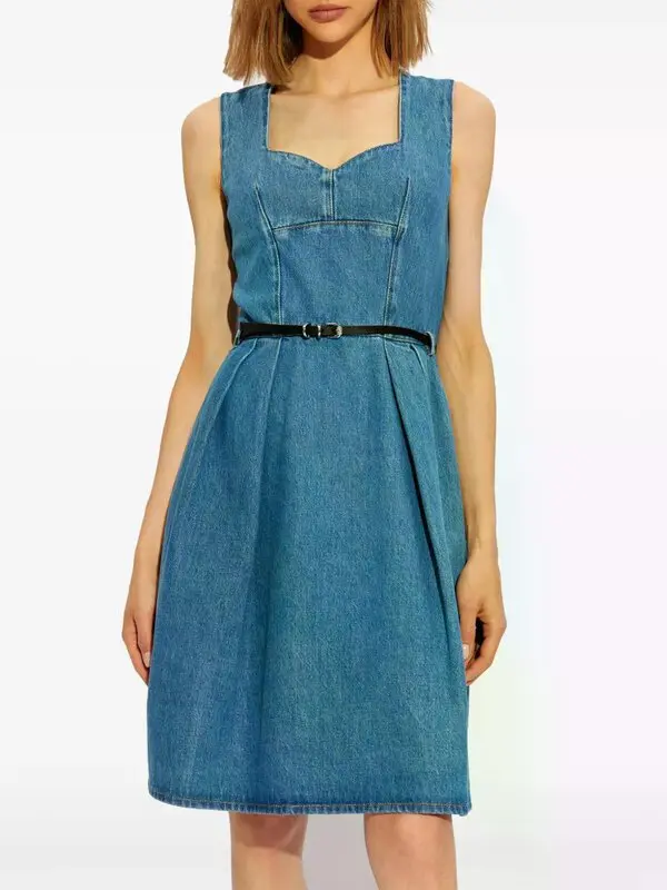 Givenchy Belted Waist Denim Dress