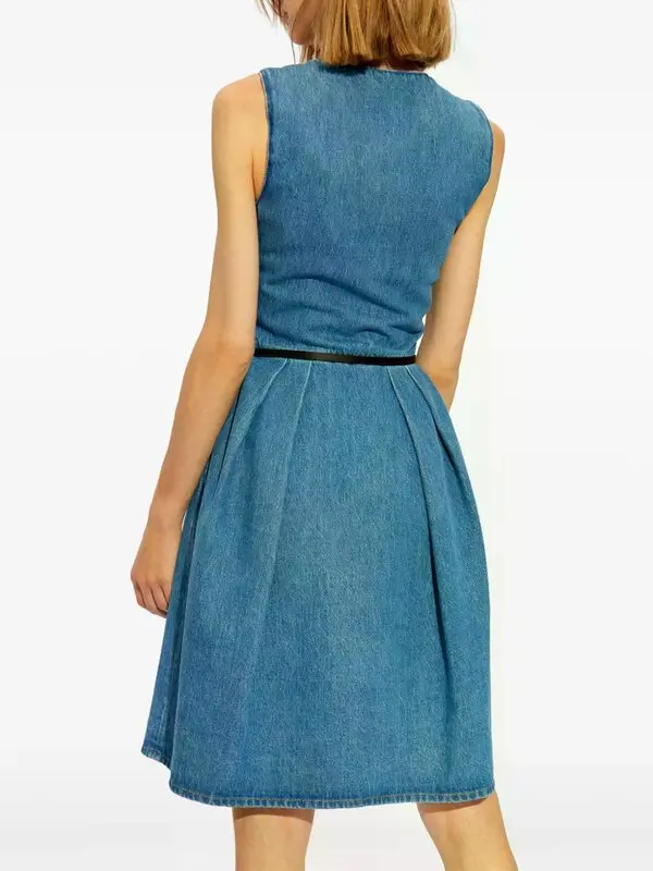 Givenchy Belted Waist Denim Dress