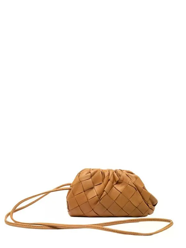 Bottega Veneta Nappa Intrecciato The Extra Mini Pouch Crossbody Bag - Brown