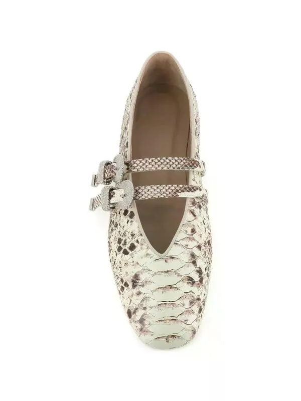 Le Monde Beryl Classic Claudia Buckled Ballet Flats - Neutrals