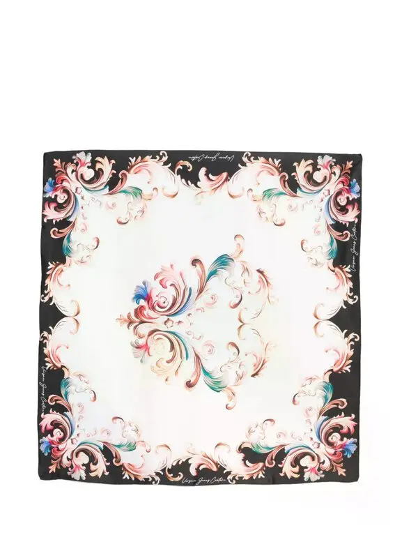 Versace Floral-print Scarf - White