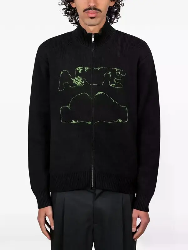 ARTE ANTWERP Logo-embroidered Cardigan