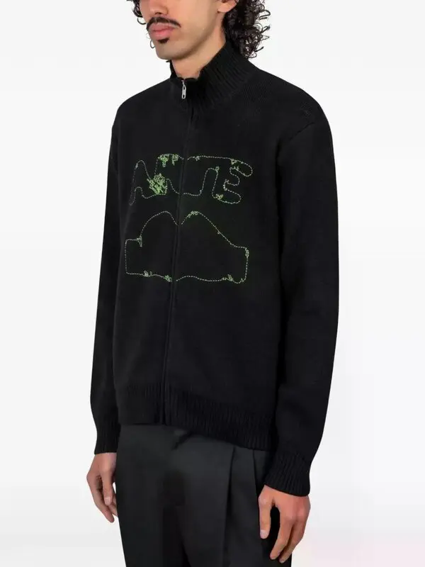 ARTE ANTWERP Logo-embroidered Cardigan
