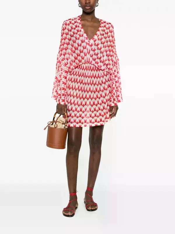 Missoni V-neck Patterned Beach Dress