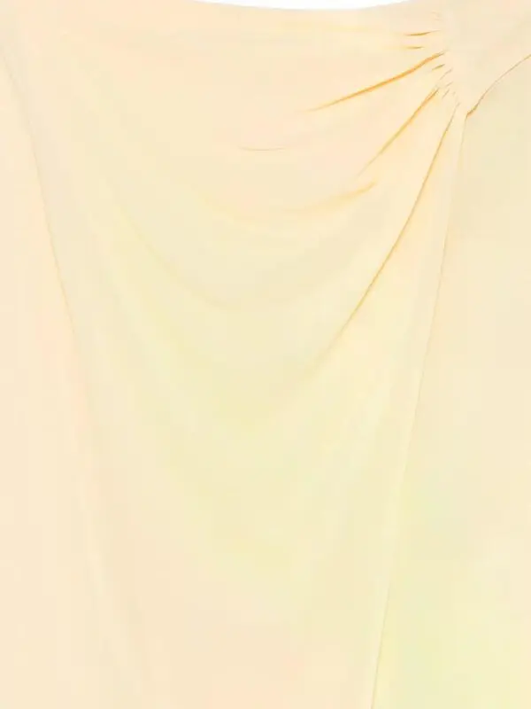 Andamane Phoebe Draped Midi Skirt - Yellow