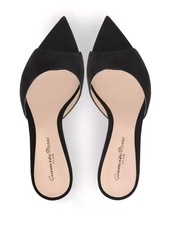 GIANVITO ROSSI 85mm Elle Suede Sandals - Black