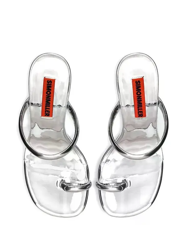 SIMONMILLER Pipe Metallic Sandals - White